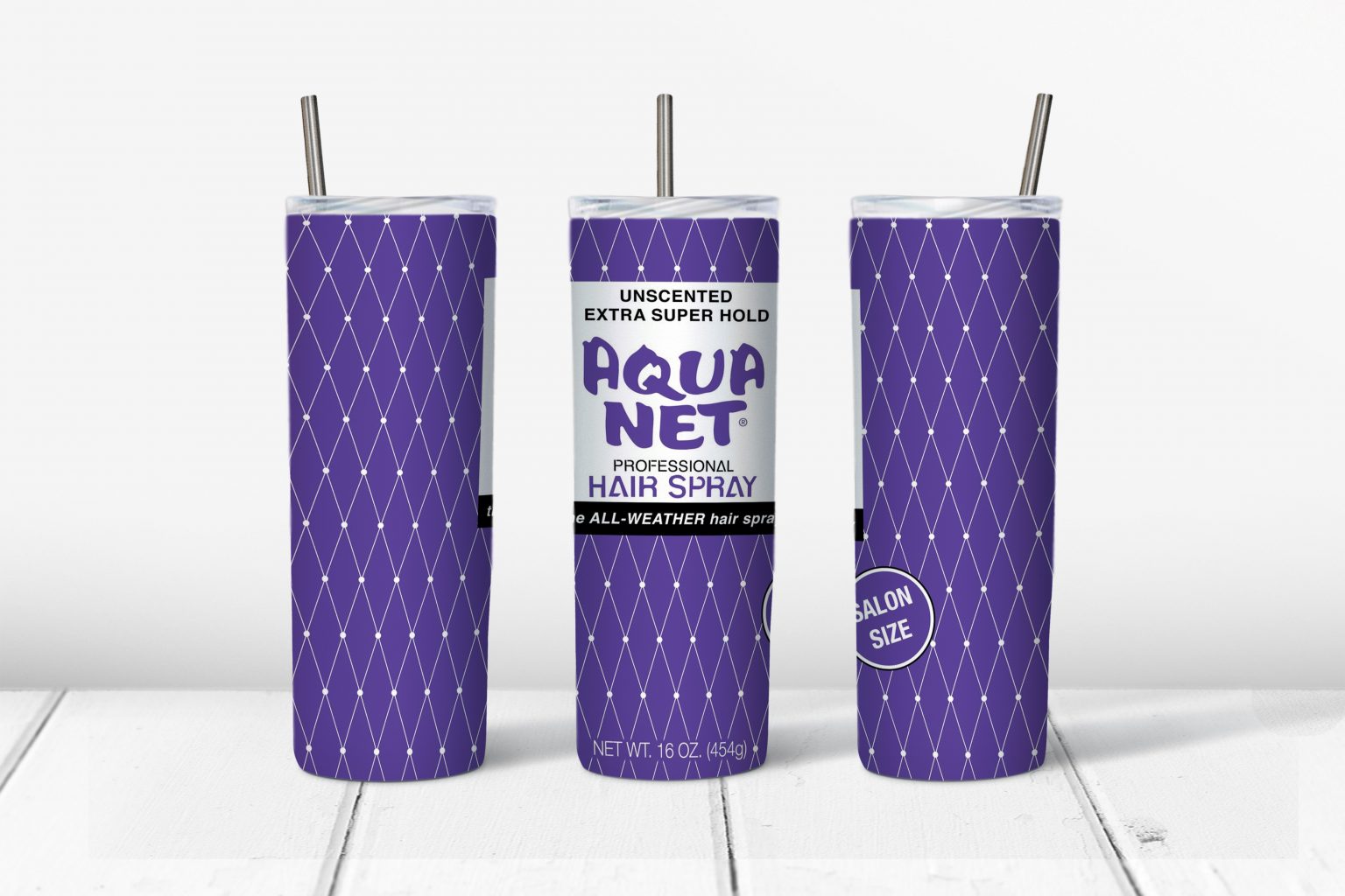 Aqua Net design for 20 oz Skinny tumbler