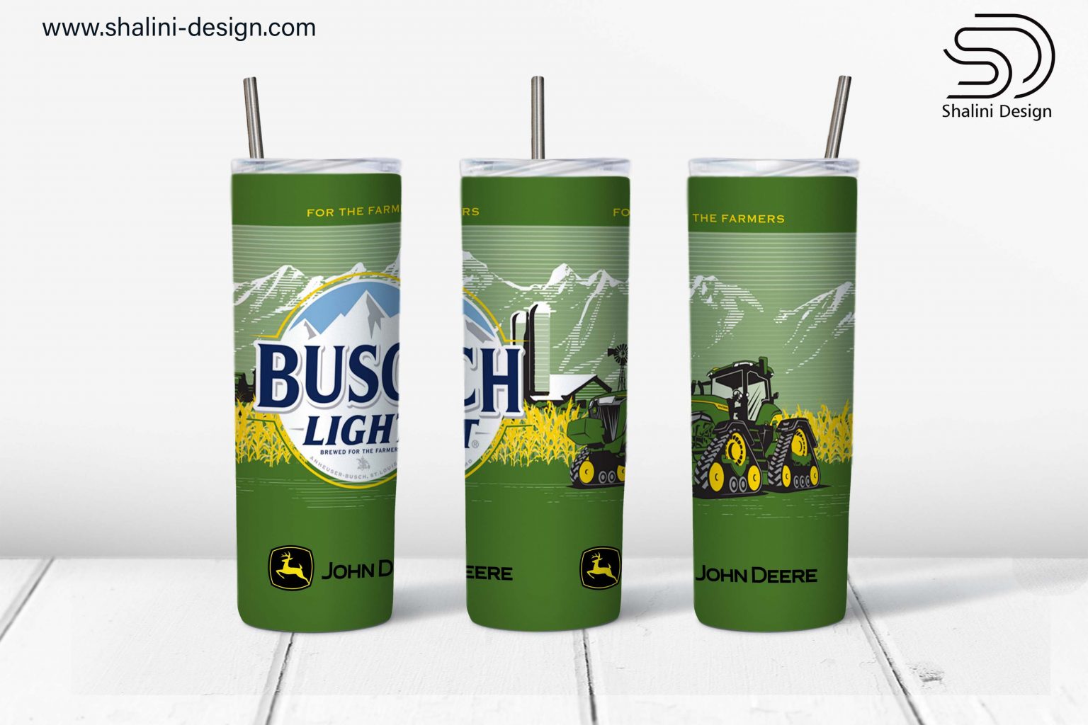 Busch Light John Deere For The Farmers design for 20oz tumbler